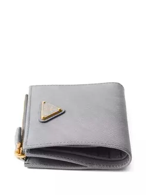 Prada Small Logo-plaque Wallet - Grey