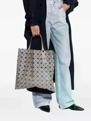 Issey Miyake Geometric Pattern Tote Bag - Grey