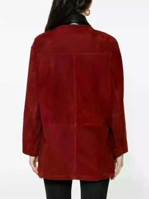 Nour Hammour Barn Suede Jacket - Red