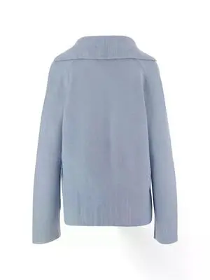 Vince Ribbed V-neck Sweater - Blue