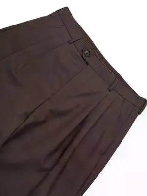 SELECTED Pleated Trousers - Brown