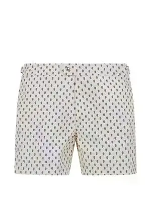 TOM FORD Printed Swim Shorts - Neutrals