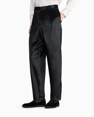 Giorgio Armani Velvet Single-pleated Trousers