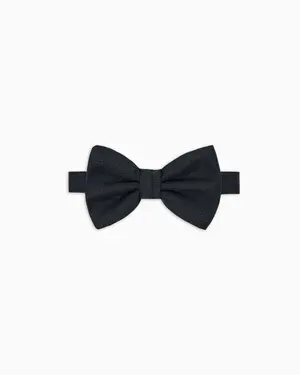 Giorgio Armani Viscose Crepe Bow Tie - Black