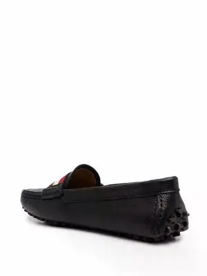 Bally Striped Leather Loafers