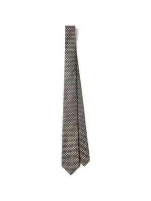 Prada Geometric-pattern Standard Neck Tie - Brown