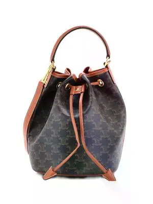 Celine Clara Triomphe Coated Canvas Bucket Bag