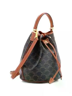 Celine Clara Triomphe Coated Canvas Bucket Bag