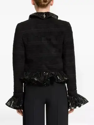 Elie Saab Sequin-embellished Cropped Jacket