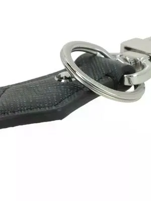 Montblanc Printed Leather Keychain - Blue