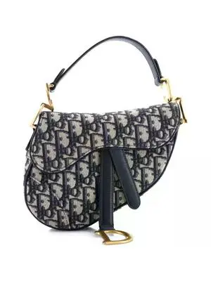 Dior Saddle Handbag Oblique Canvas Mini - Blue