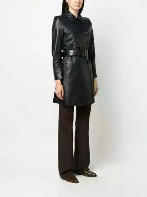 Giorgio Armani Leather Trench Coat