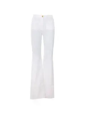 Elisabetta Franchi Slim Fit Logo Button Trousers