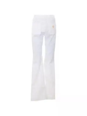 Elisabetta Franchi Slim Fit Logo Button Trousers