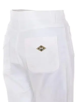 Elisabetta Franchi Slim Fit Logo Button Trousers