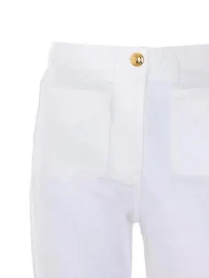 Elisabetta Franchi Slim Fit Logo Button Trousers
