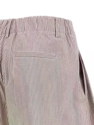 Brunello Cucinelli Button-fastening Striped Shorts - Brown