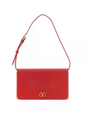 Valentino Garavani Grainy Vlogo Signature Shoulder Bag - Red