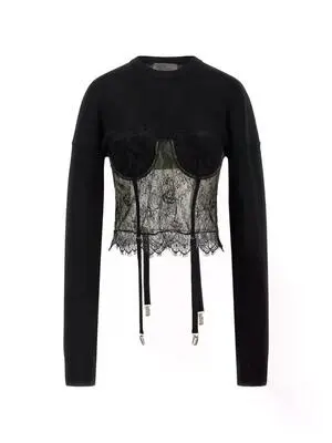 Giuseppe Di Morabito Long-sleeve Lace Sweater