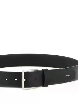 BOSS Leather Belt With Metal Buckle