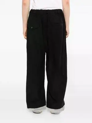 Mihara Yasuhiro Layered Wool Trousers - Black