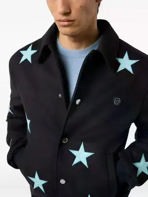Philipp Plein Star-print Wool Shirt Jacket