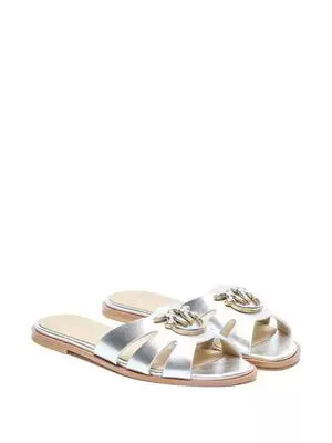 Pinko Milly Flat Sandals - Silver