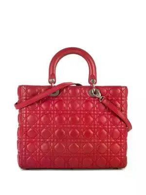 Dior Lady Quilted Handbag - Red