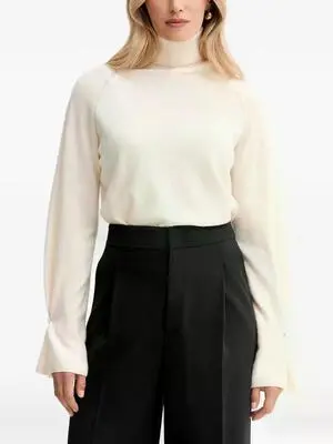 FRACOMINA Gold-tone Button Detail Roll Neck Sweater