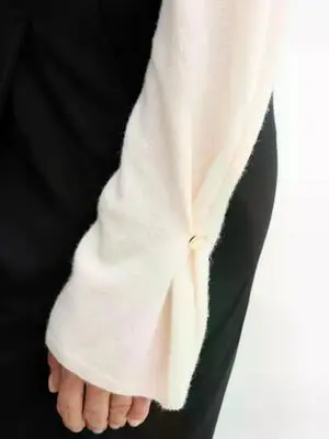 FRACOMINA Gold-tone Button Detail Roll Neck Sweater