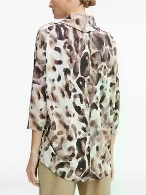 Joseph Ribkoff Printed Buttoned Top