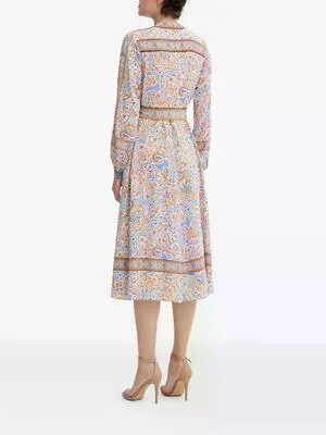 Hale Bob Paisley Belted Midi Dress
