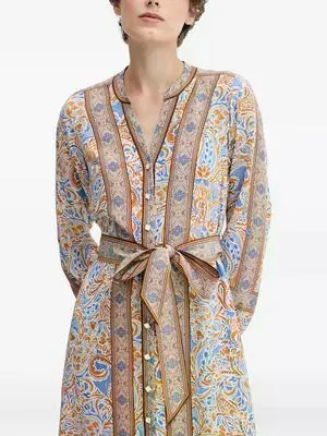 Hale Bob Paisley Belted Midi Dress