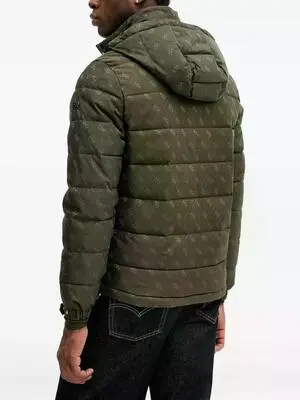 Guess Hooded Patterned Puffer Jacket