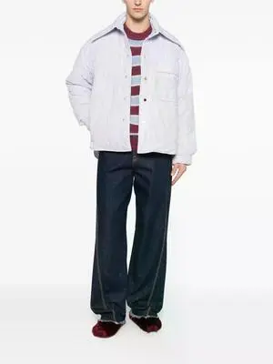 CHARLES JEFFREY Striped Puffer Jacket