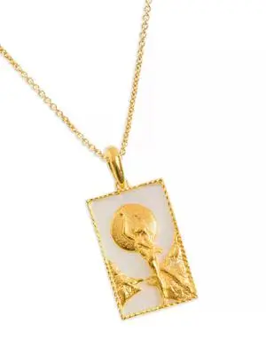 FREYA ROSE Rectangle Moon Pendant Necklace