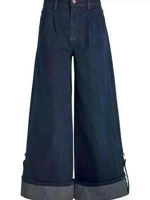 DAMSON MADDER Pleated Cuff Culottes Jeans