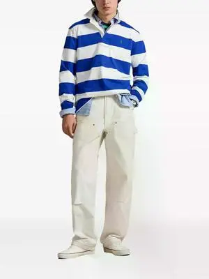 Polo Ralph Lauren Striped Long-sleeve Polo Shirt - Blue