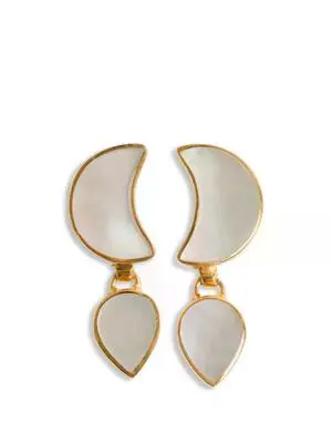 FREYA ROSE Moon-design Drop Earrings - Gold