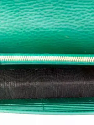 Gucci 2016-2025 Interlocking G Dollar Calfskin Wallet On Chain Crossbody Bag - Green