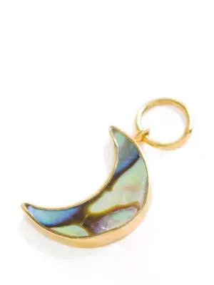 FREYA ROSE Paua Moon Pendant Necklace - Gold