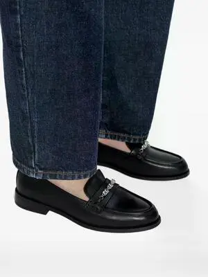 Michael Kors Dina Chain Calf Leather Pumps - Black