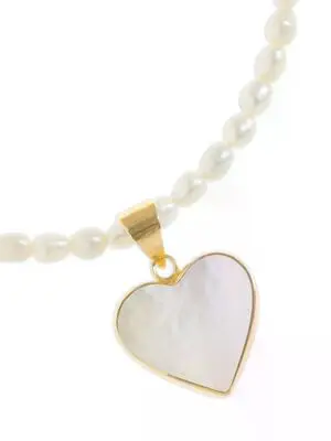 FREYA ROSE Heart Pendant Pearl Bracelet