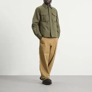 Moncler Gabardine Cotton Cargo Trousers - Brown