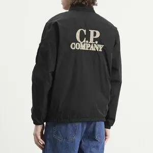 C.P. COMPANY Chrome-r Zipped Lens Logo Overshirt