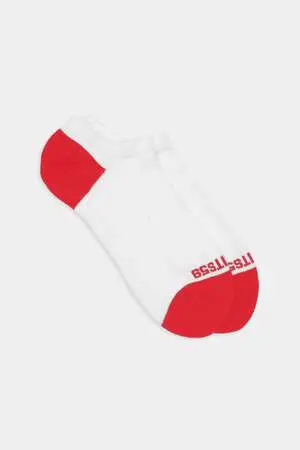 Splits59 Logo Ankle Socks - White/pirate Red