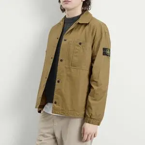 Stone Island Double Coated Cotton Ripstop Shirt Jacket - Military Green