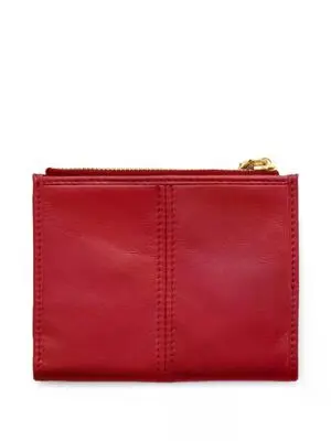 Prada Logo-plaque Leather Wallet - Red