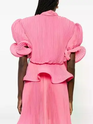 ROWEN ROSE Pleated Puffy Blouse