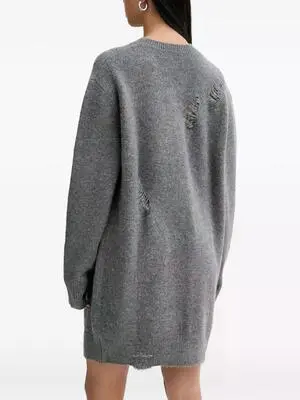 IRO PARIS Distressed Long-sleeve Dress